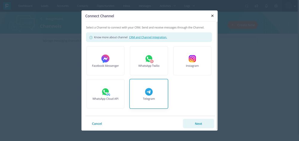 Guide for Telegram CRM integration | Pepper Cloud Blog