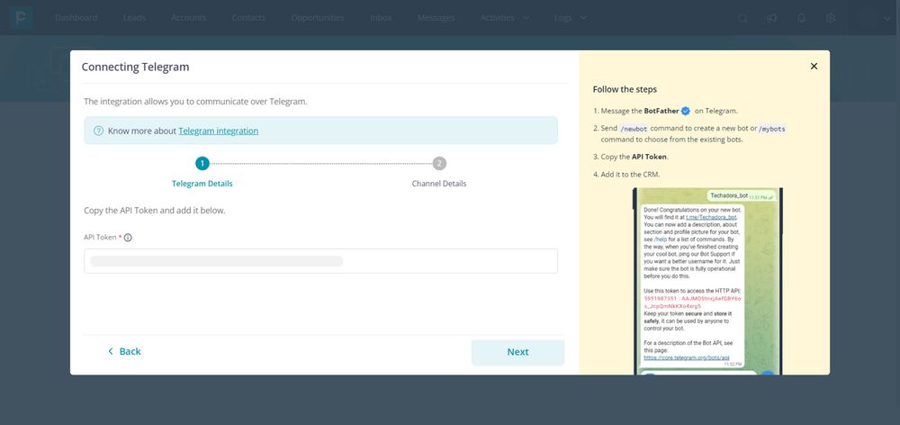 Guide for Telegram CRM integration | Pepper Cloud Blog