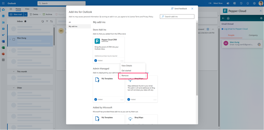 Pepper Cloud CRM Outlook add-in guide | Pepper Cloud Blog